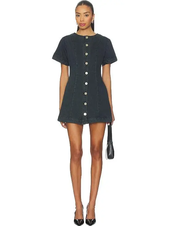 SNDYS Tilla Denim Mini Dress - Indigo Blue