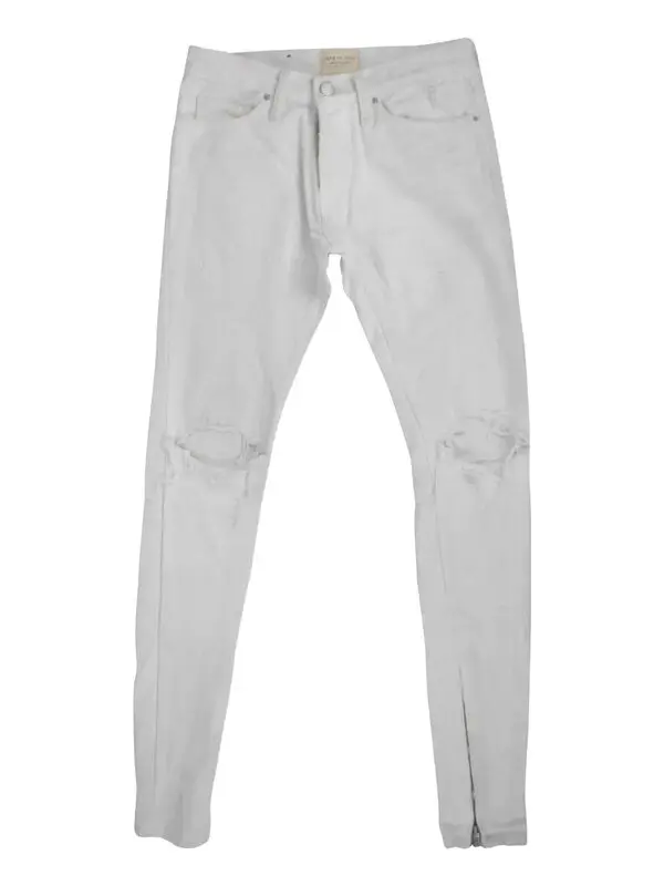 Fear Of God Distressed Jeans - White