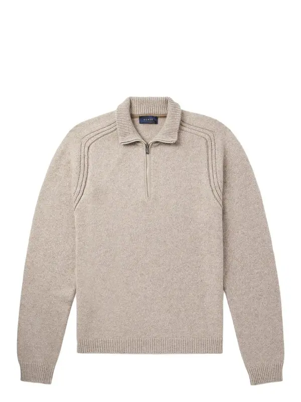 Sease Cashmere Half-zip Sweater - Neutrals