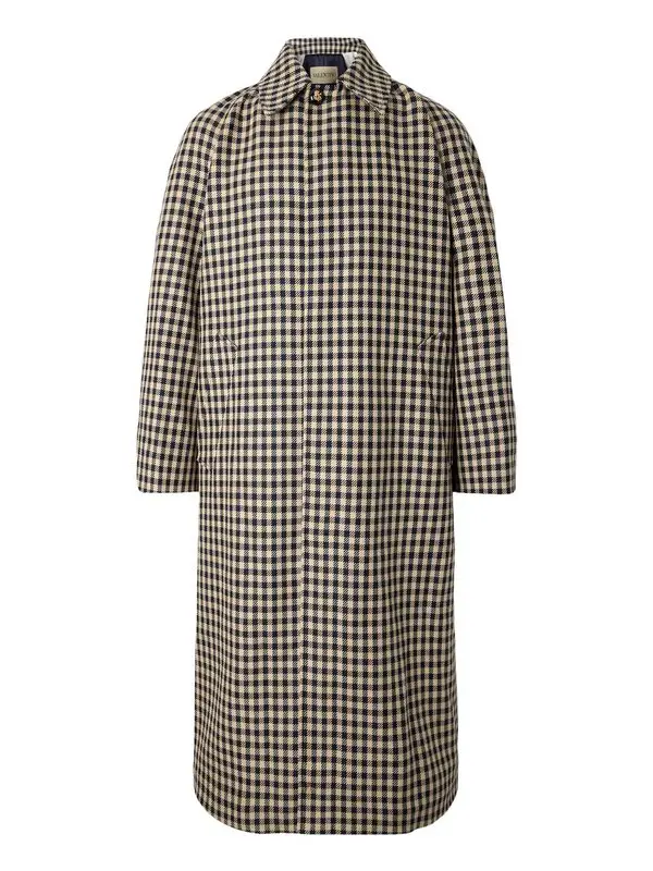 Valentino Garavani Gingham Cotton And Wool-blend Boxy Coat - Neutrals
