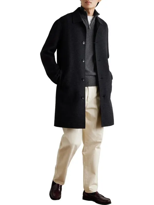 Mr P. James Cashmere Half-zip Sweater - Gray