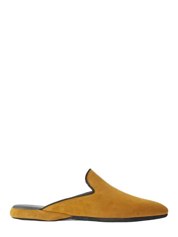 Rubinacci Comfort Suede Slippers - Gold