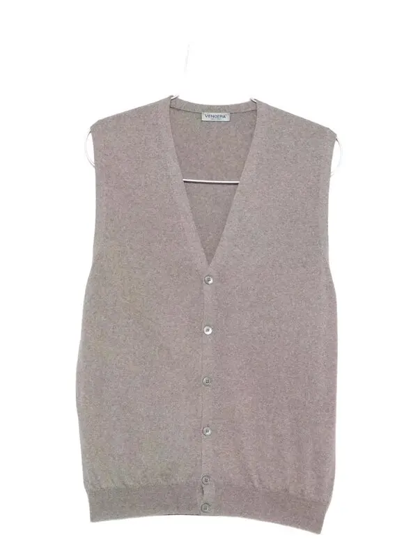 GRAN SASSO V-neck Buttoned Vest - Grey