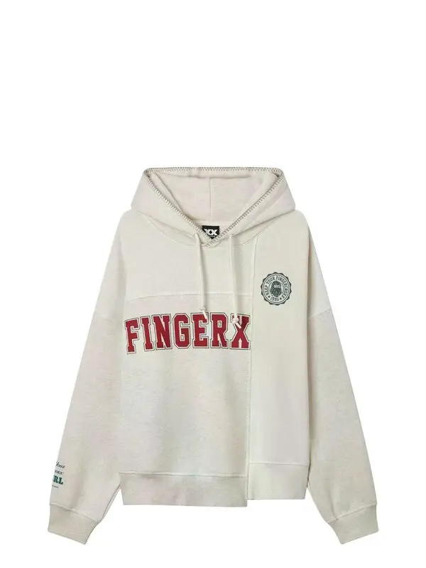 FINGERCROXX Patchwork Hoodie - Neutrals