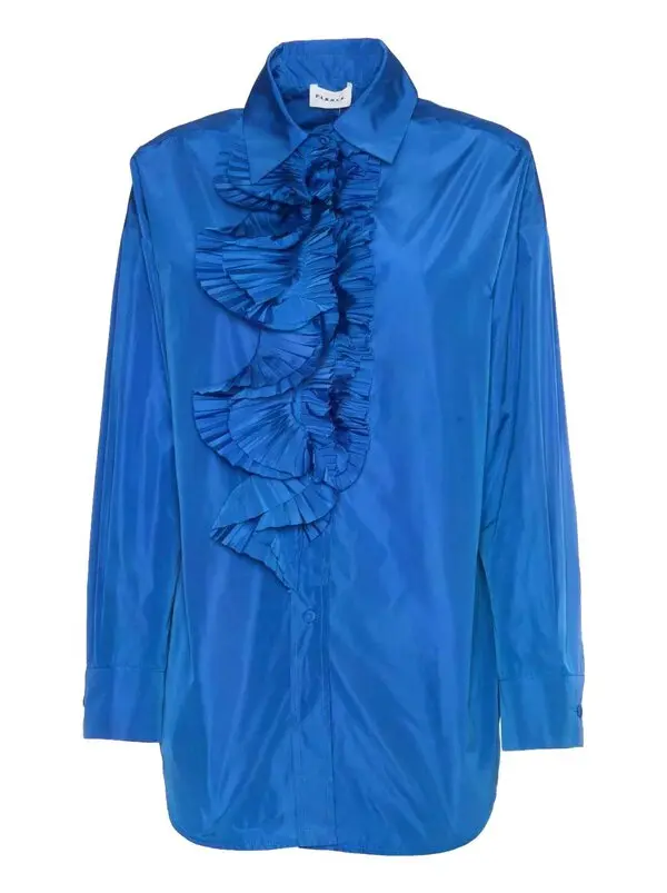 P.a.r.o.s.h Pimpy Ruffled Shirt - Blue