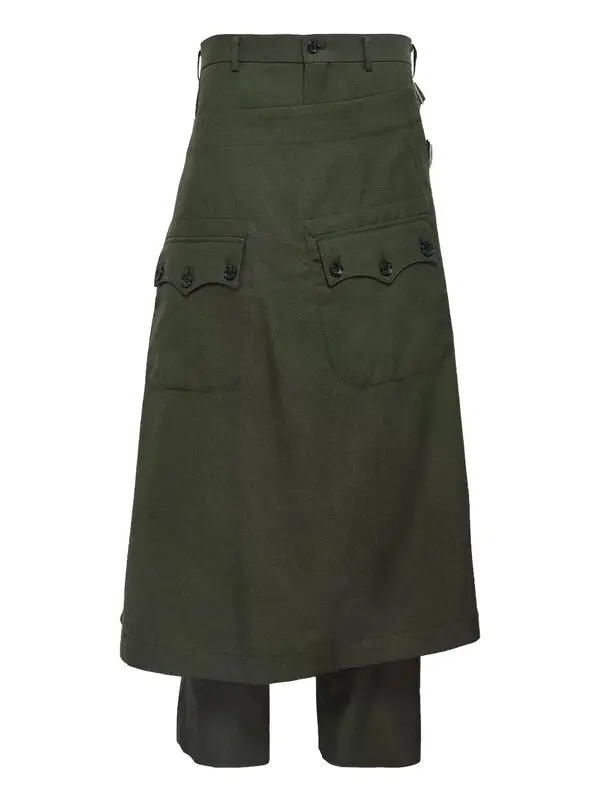 Comme Des Garçons Pocket-detail Trousers - Green