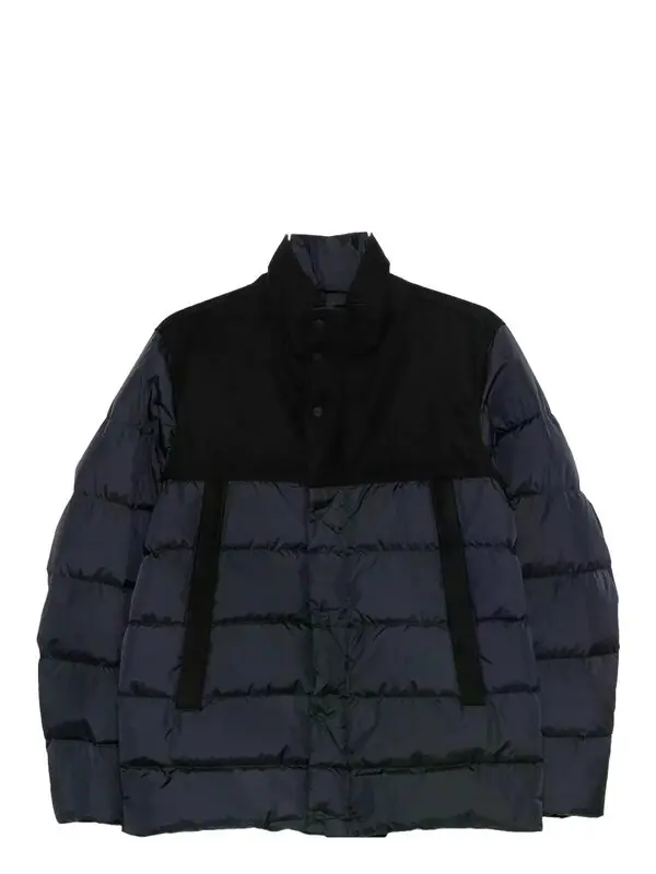 Herno Paneled Quilted Coat - Blue