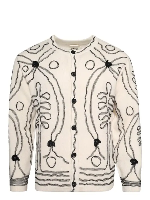 BODE Winter Garden Cashmere Cardigan - Cream