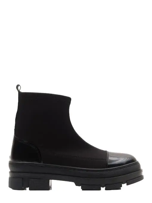 PROLOGUE SHOES Bendis Scuba Boots - Black Faux Leather