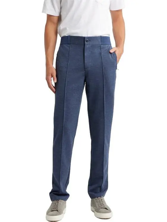 Bugatchi Soft Touch Pintuck Knit Pants - Navy