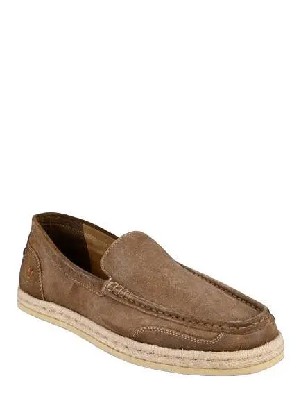 ROAN Kaboom Suede Leather Slip-on Loafer - Tan Suede Tml