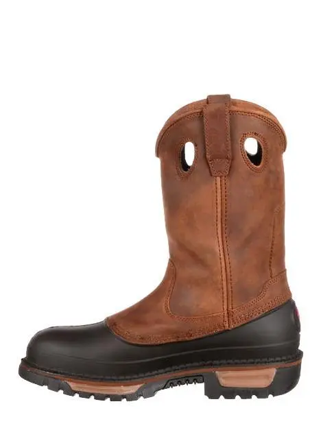 GEORGIA BOOT Muddog Steel Toe Waterproof Wellington Boots - Brown