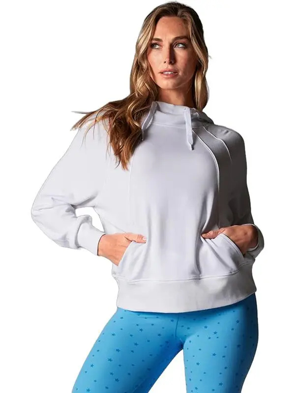 TAVI Cozy Paneled Hoodie - White