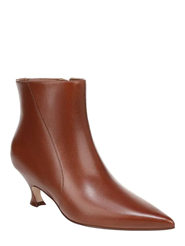 27 EDIT NATURALIZER Patrese Pointed Toe Kitten Heel Bootie - Caramel Brown