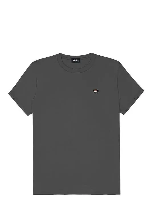 DALIX Lil Coffee Jersey Tee - Asphalt