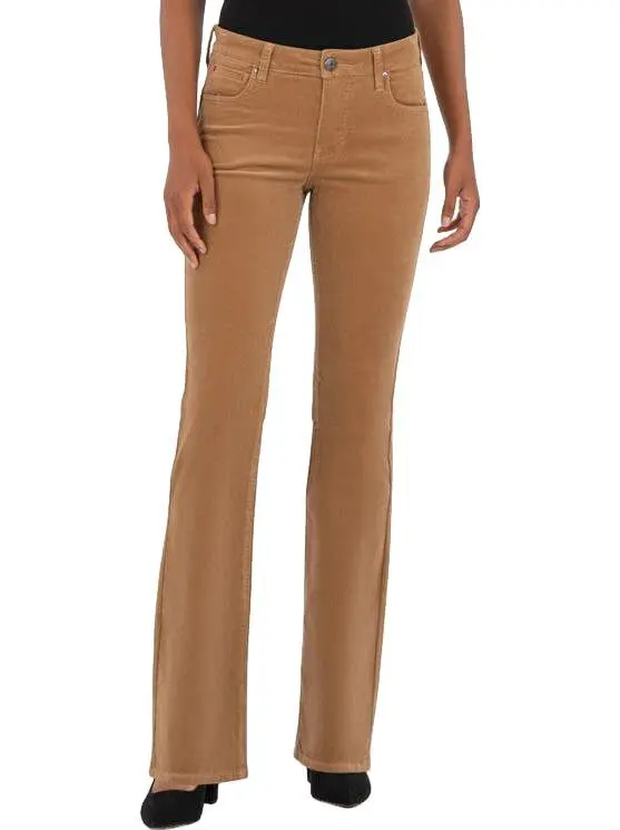 Kut From The Kloth Natalie Mid-rise Bootcut Corduroy Pants - Camel