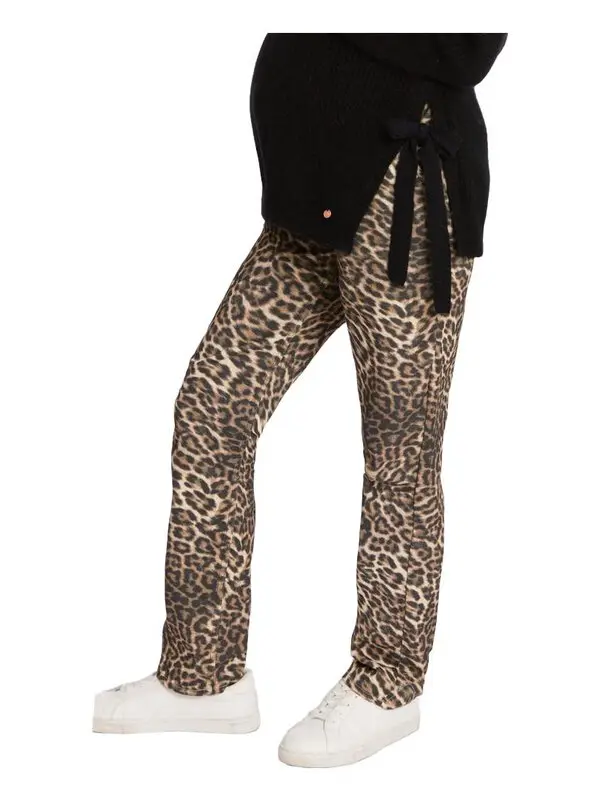 CACHE COEUR Maternity Léo Straight-leg Jeans - Leopard