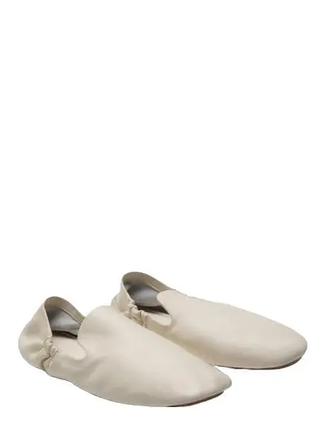 Mango Leather Loafer - Ecru