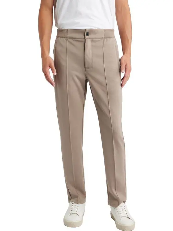 Bugatchi Soft Touch Pintuck Knit Pants - Walnut