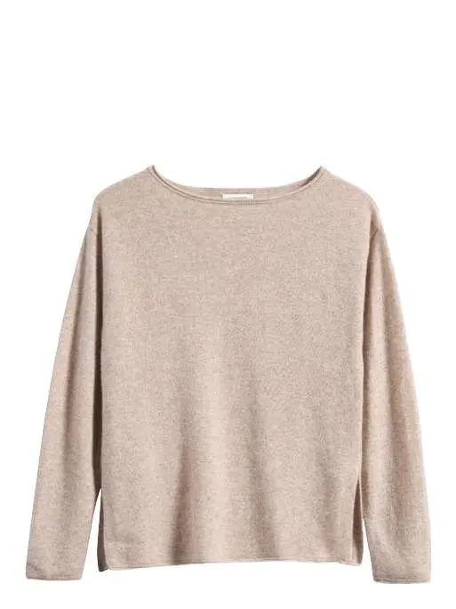 Nordstrom Cashmere Lounge Top - Tan Oxford Heather