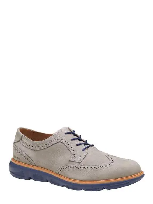 Johnston & Murphy Larkin Wingtip Derby - Gray Nubuck