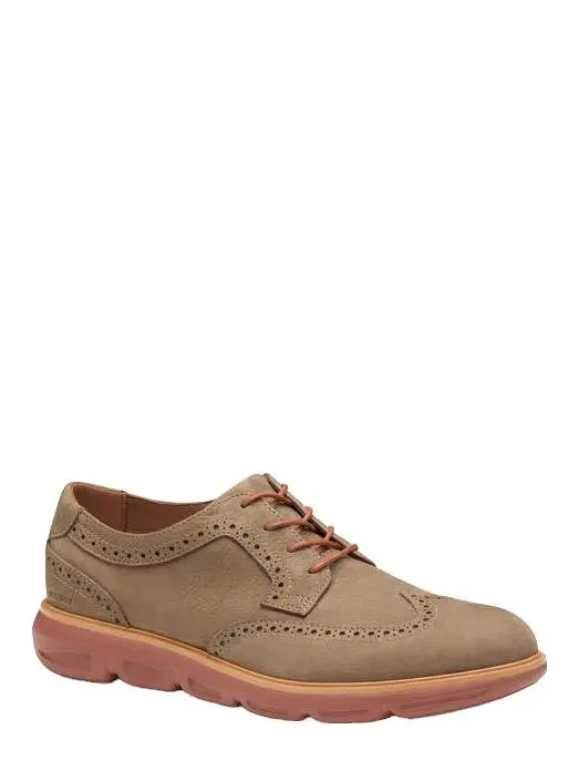 Johnston & Murphy Larkin Wingtip Derby - Taupe Nubuck