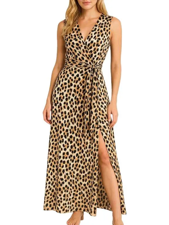 BISHOP + YOUNG Aeries Wrap Dress - Leo Print