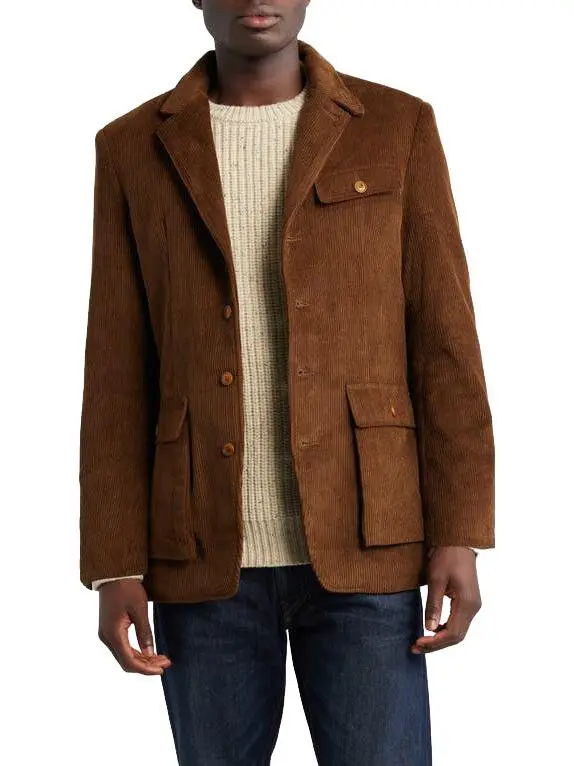SCHOTT Weekender Corduroy Blazer - Brown