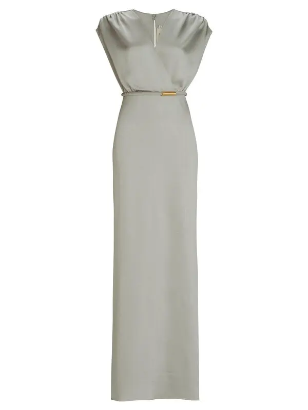Silvia Tcherassi Freda Gathered Dress - Silver