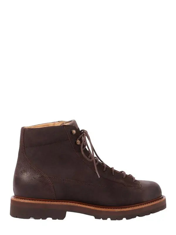 Brunello Cucinelli Leather Lace-up Boots - Brown