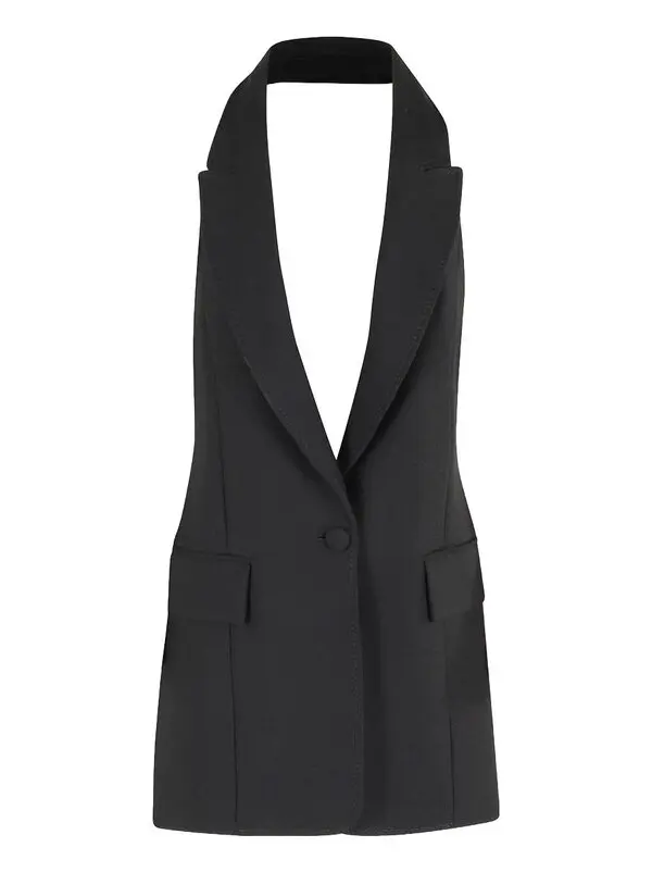 Marella Wool Blend Body Vest - Black