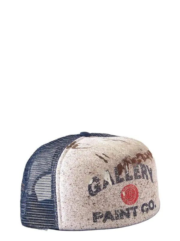 GALLERY DEPT. Alex Paint-splattered Logo-print Trucker Cap - Navy