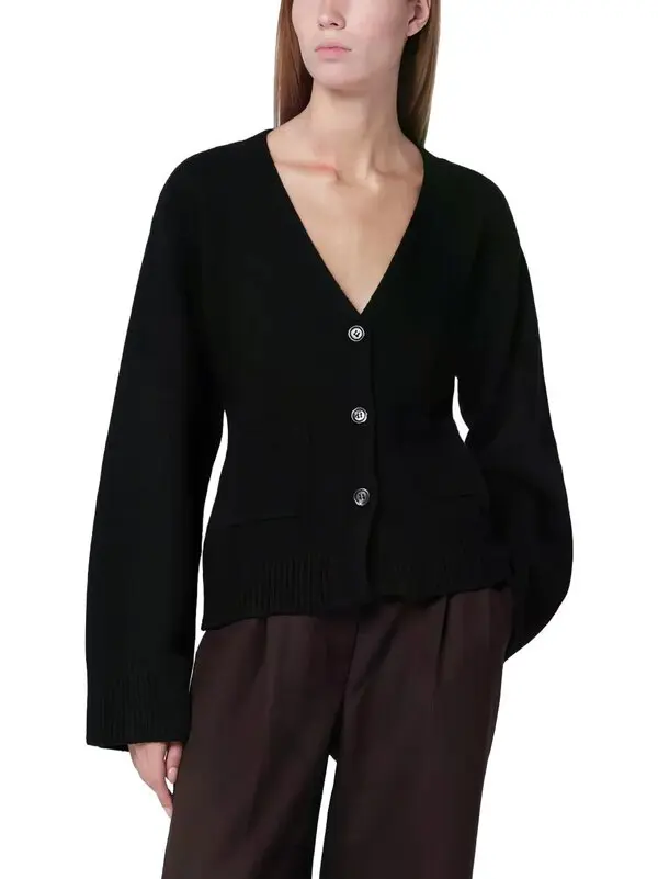 Almada Label Pocket Buttoned Top - Black