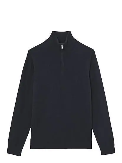 REISS X Atelier Royal Half-zip Cashmere Jumper - Navy