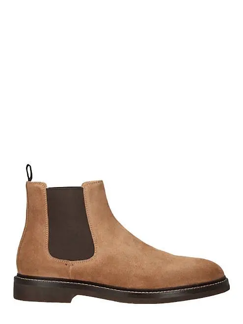 Brunello Cucinelli Chelsea Leather Boots - Bronze