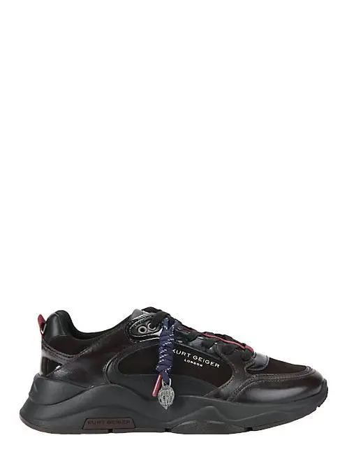 Kurt Geiger Royston Faux-leather Trainers - Dark Brown