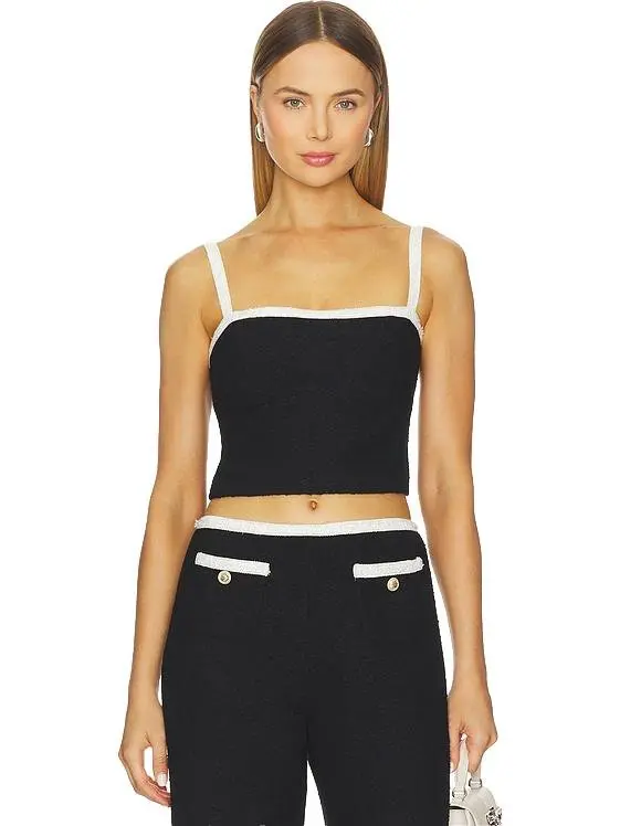 Amanda Uprichard X Windsor Top - Black & Ivory