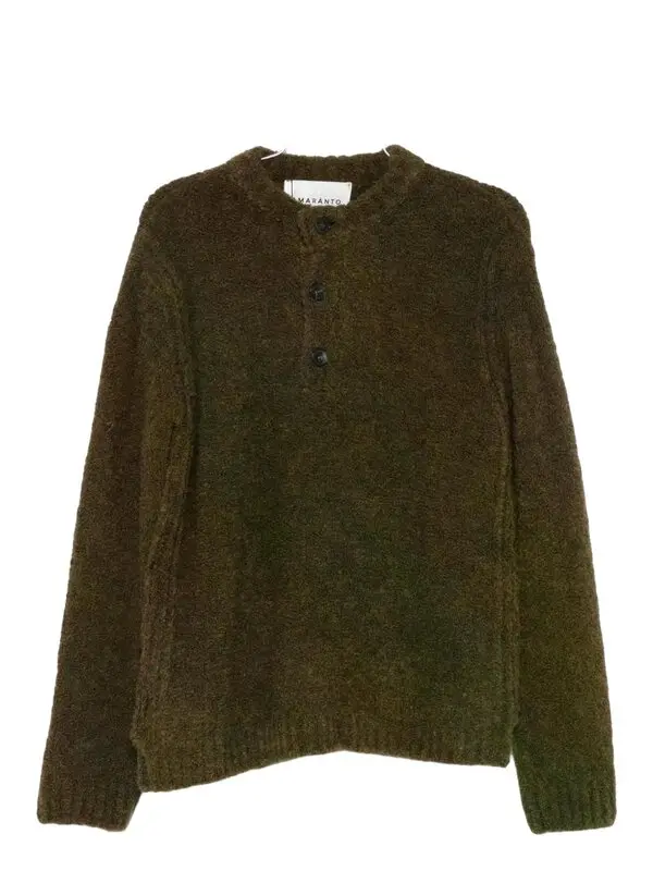 AMARANTO Button-fastening Sweater - Green