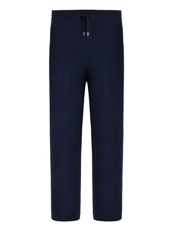 Canali Cotton-blend Coulisse Pants - Blue