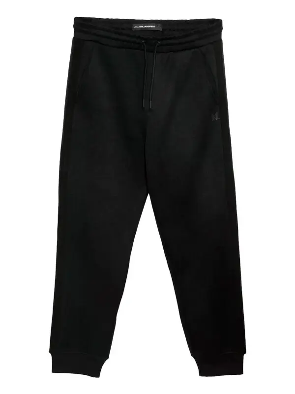 Karl Lagerfeld Logo-embossed Trousers - Black