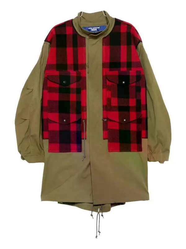 Junya Watanabe Check-pattern Coat - Green