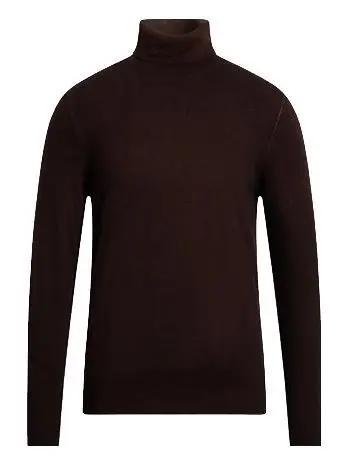 MASQ Turtleneck Merino Wool Cashmere Knit - Brown
