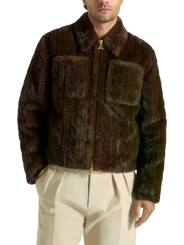 Manière De Voir David Faux-fur Jacket - Brown