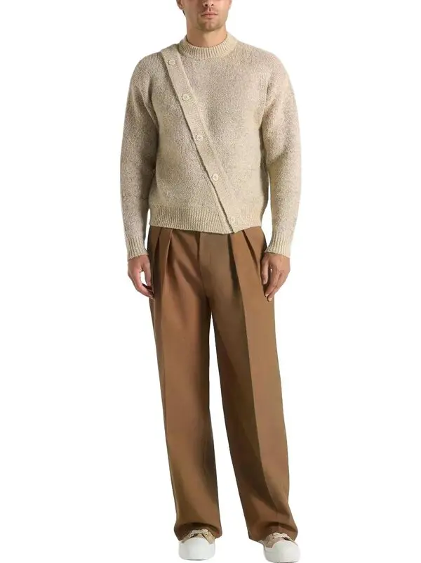 Manière De Voir Asymmetric Knit Sweater - Neutrals