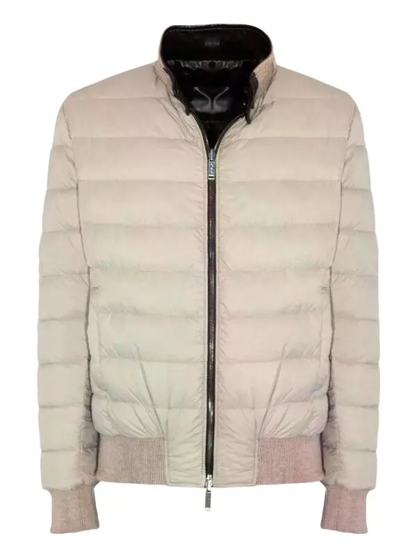 VOLFAGLI FIRENZE Padded Zip Jacket - Brown