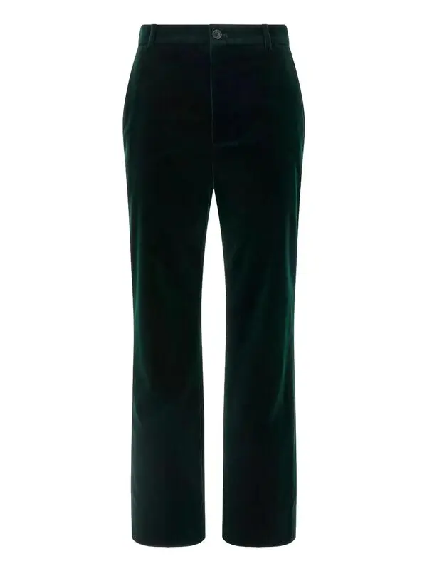Saint Laurent Velvet Trousers - Green