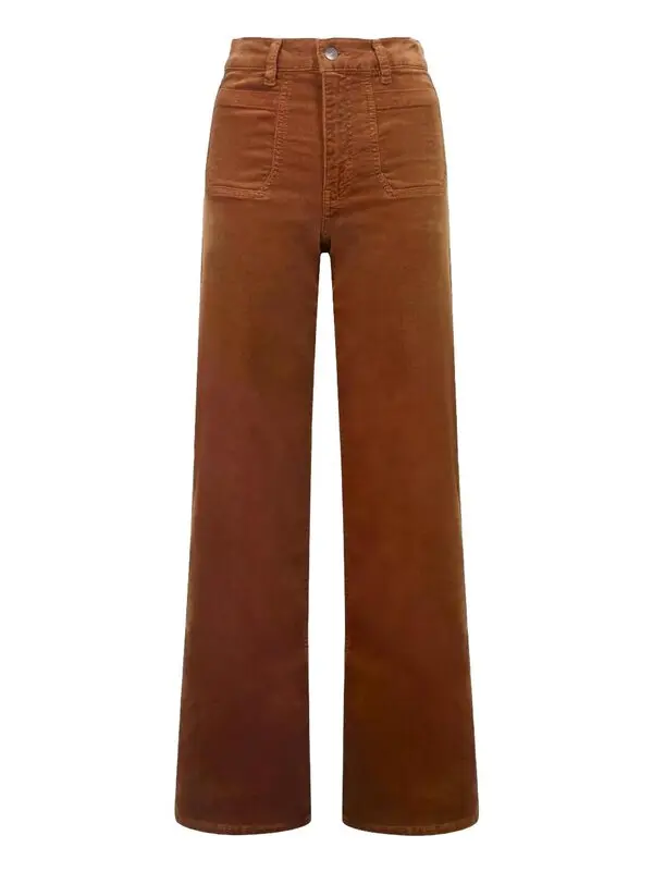 FRAME Le Slim Corduroy Palazzo Pants - Brown