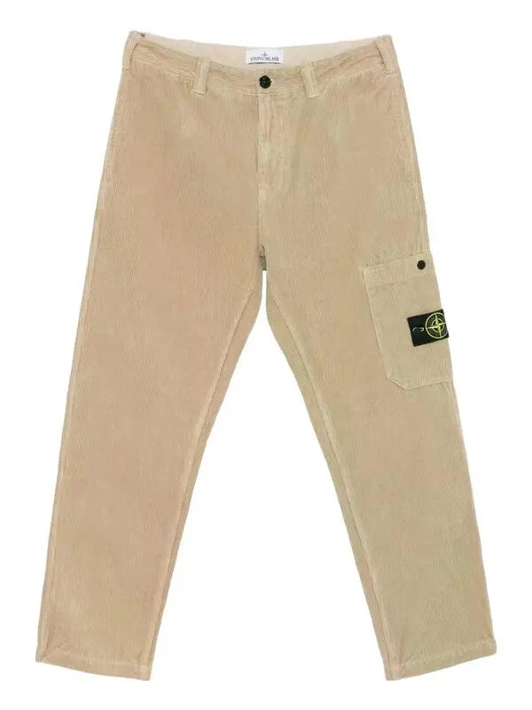 Stone Island Corduroy Straight-leg Trousers - Neutrals