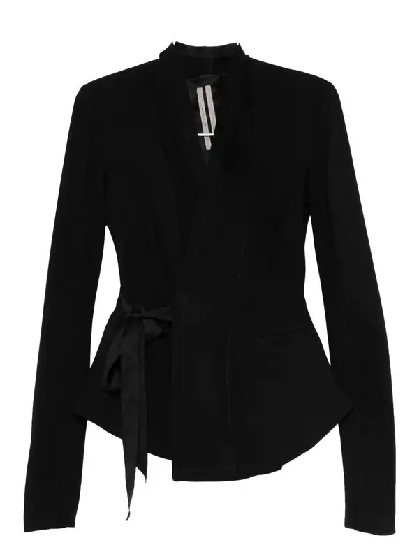 Rick Owens Wool Wrap Jacket - Black