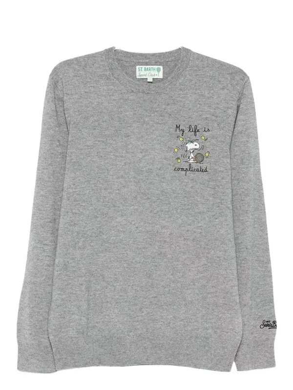 MC2 SAINT BARTH Long Sleeve Wool Sweater - Grey